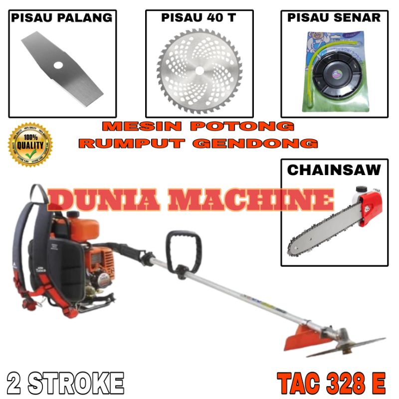Jual MESIN POTONG RUMPUT GENDONG 2 TAK + CHAINSAW POTONG RANTING ...