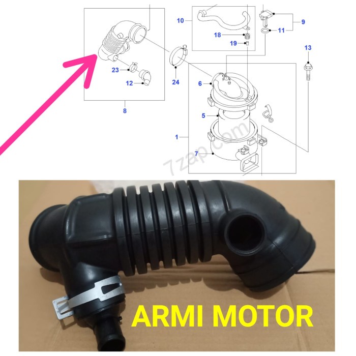 Jual Selang Hawa Hose Intake Ford Everest Ranger Tdci 2.5 & 3.0 Cc ...