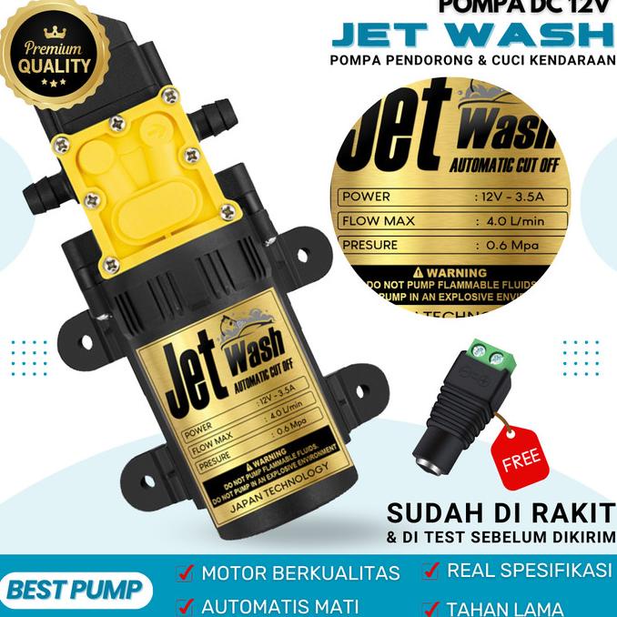 Jual Pompa Air DC 12 Volt Penguat Tekanan Air High Pressure Mini ...