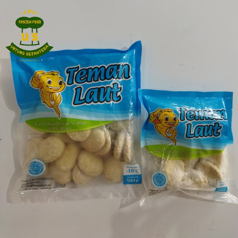 Jual Fish scallop frozen food Teman Laut Ikan Olahan bentuk Scallop ...