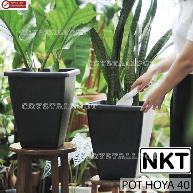 Jual Harga Murah.. pot bunga tanaman kotak tinggi NKT HOYA 40 HITAM ...