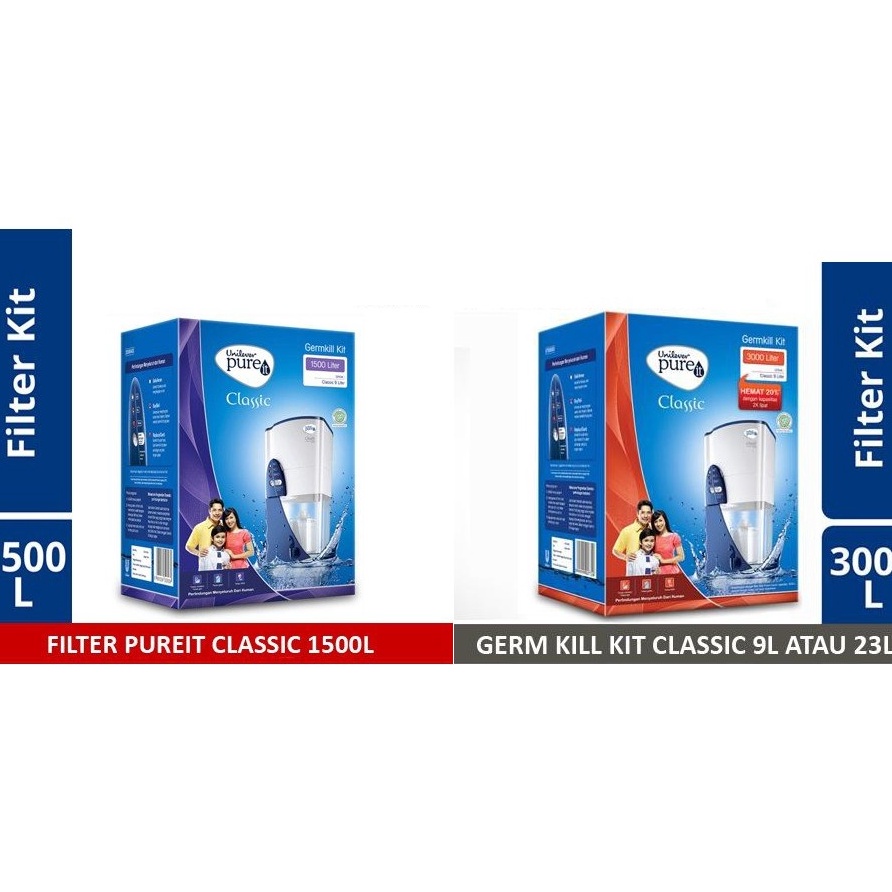 Jual HARGA BERSAHABAT Unilever Pureit Classic Germkill Kit Filter 3000L ...