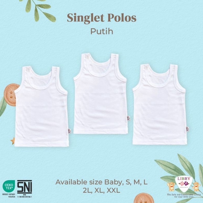 Jual 10.10 Serba Murah LIBBY Singlet Dalam size NB S M dan L .,.,.,.., | Shopee Indonesia