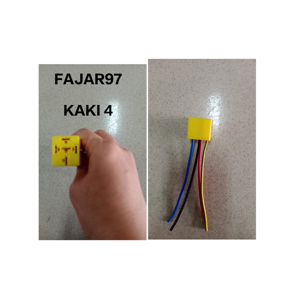 Jual Socket soket relay rally rellay kuning kaki 4/5 | Shopee Indonesia