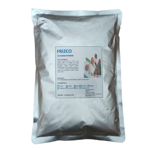 Jual Vanilla Ice Cream Frizco 1Kg Instant Powder Frisco Bubuk Es Krim ...