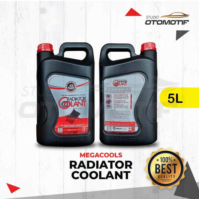 Jual AIR RADIATOR MEGACOOLS MERAH 5L / COOLANT MERAH MEGACOOLS 5 LITER ...