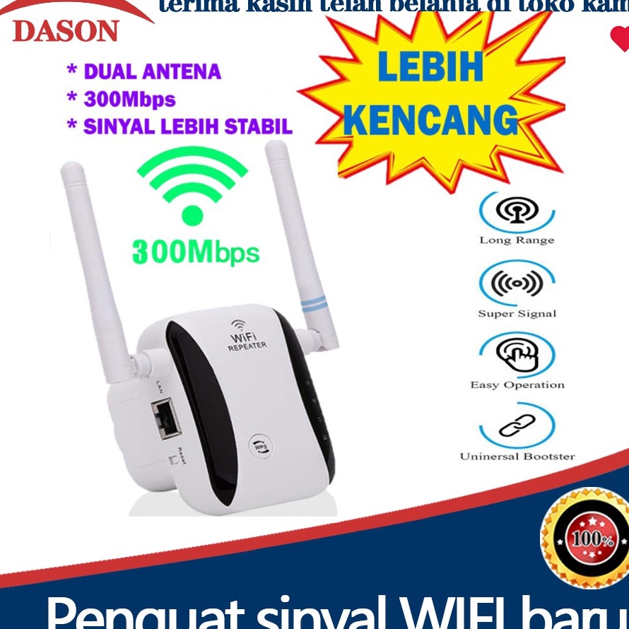 Jual Model Terkini WIFI Repeater 300Mbps Wireless WiFi Signal Range Extender(ALAT PENGUAT SINYAL ...