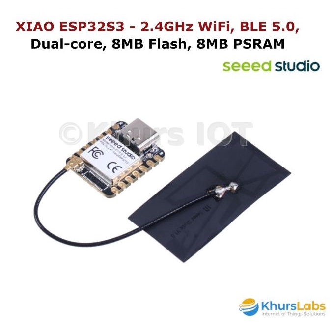 Jual Seeed Studio XIAO ESP32S3 - WiFi BLE 5.0 8MB PSRAM /FLASH ESP32 S3 | Shopee Indonesia