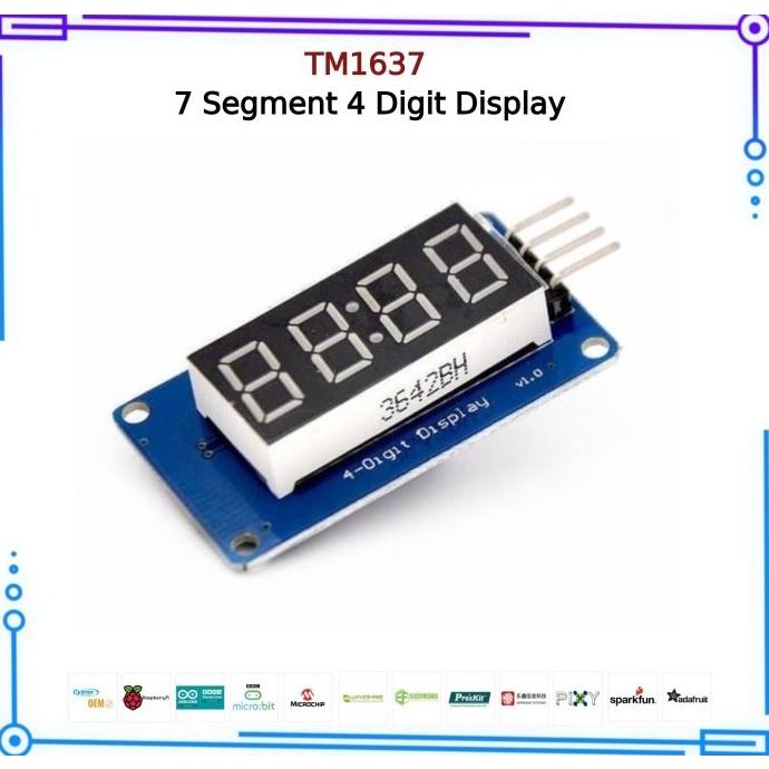 Jual TM1637 7 Segment 4 Digit Display Module For ARDUINO | Shopee Indonesia