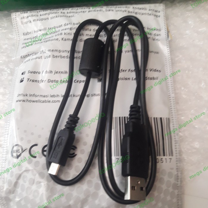 Jual KABEL DATA MICRO USB KAMERA MIRRORLESS SONY A5000,A5100,A6000 ...