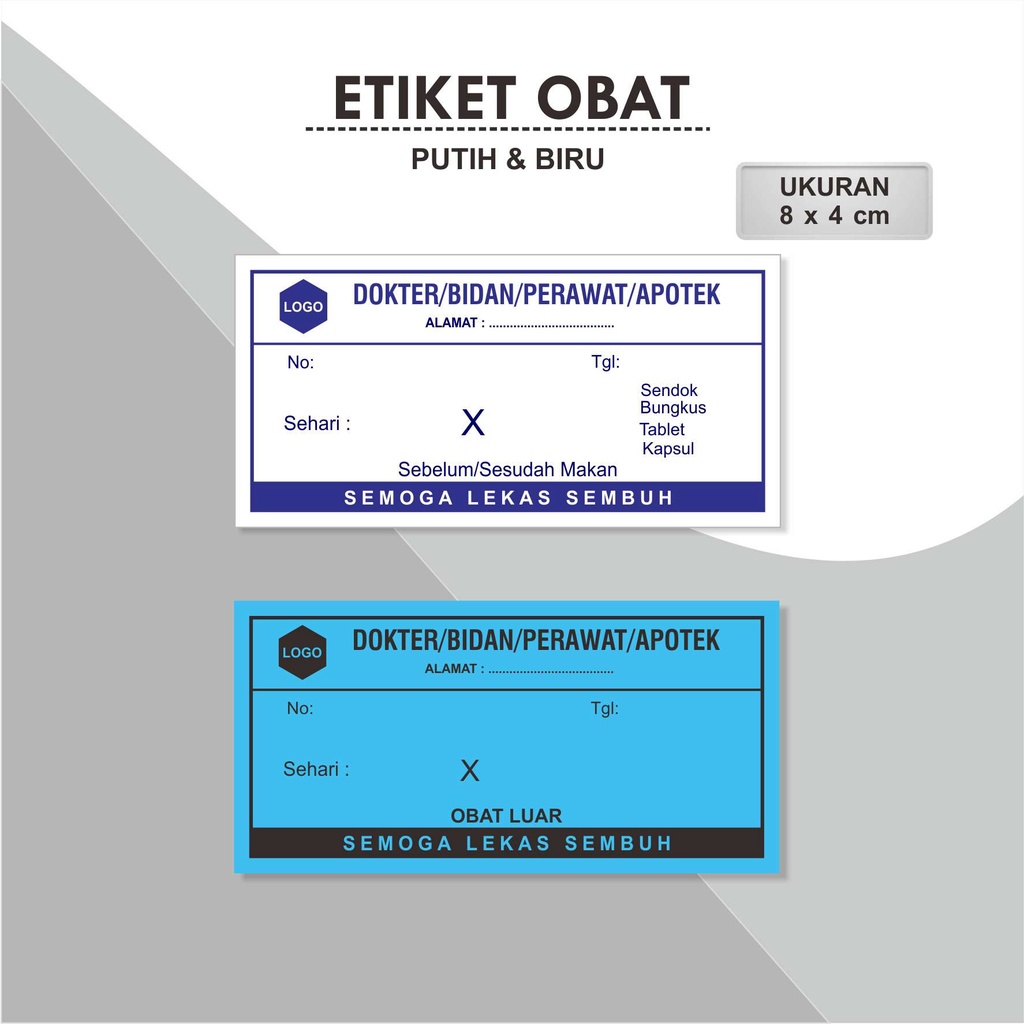 Jual ETIKET PUTIH, ETIKET BIRU (Isi 200 lbr) | Shopee Indonesia
