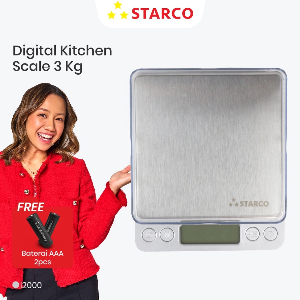 Jual `Zac Starco Timbangan Dapur Digital / Timbangan Kopi Digital i2000 3000g 3Kg t Special ...