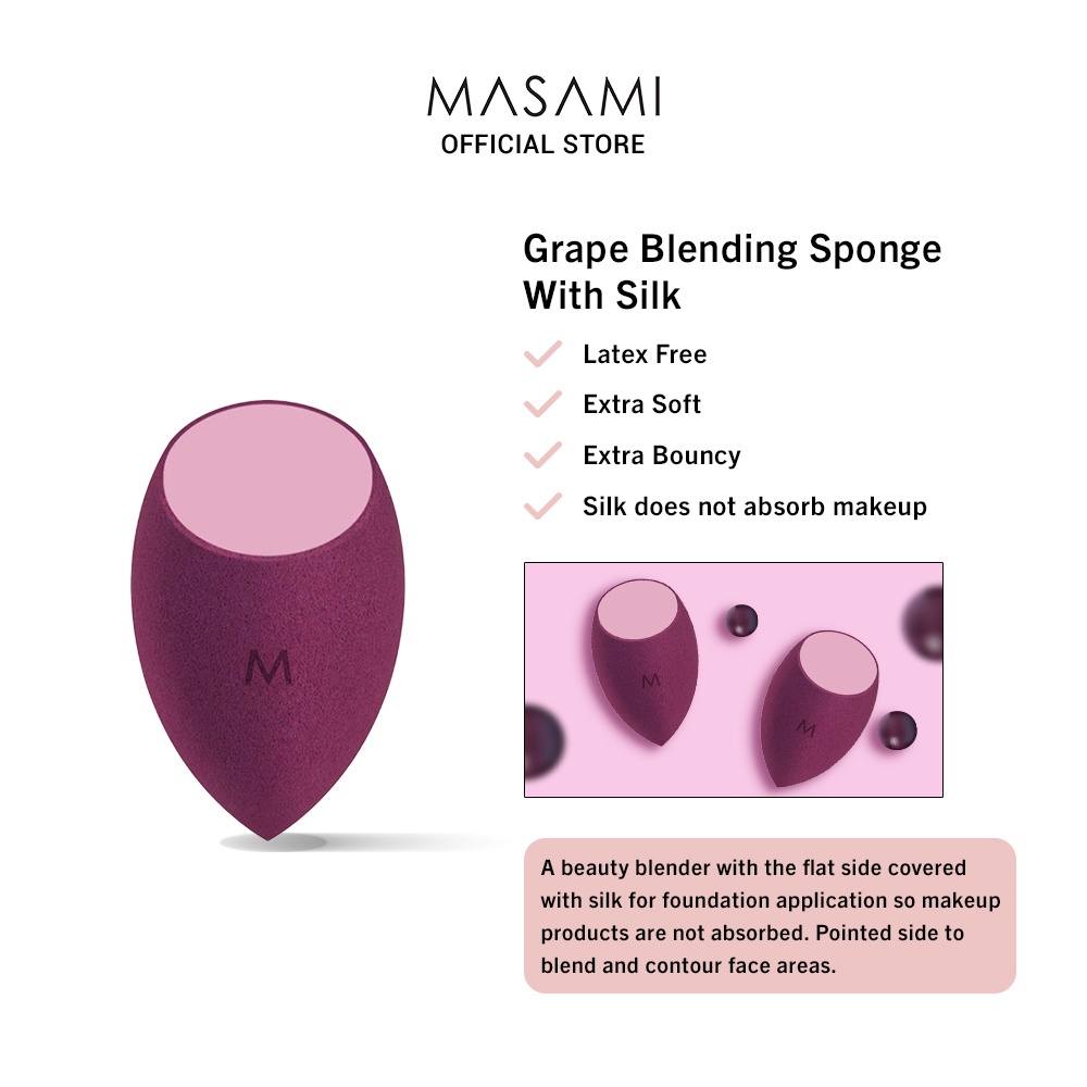 Jual Masami Grape Blending Sponge With Film Beauty Blender / Sponge ...