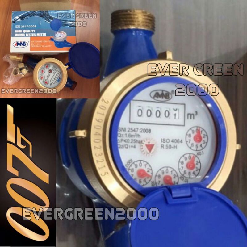 Jual Meteran Air / Flowmeter AMB ½" alat ukur debit air Standart SNI ...