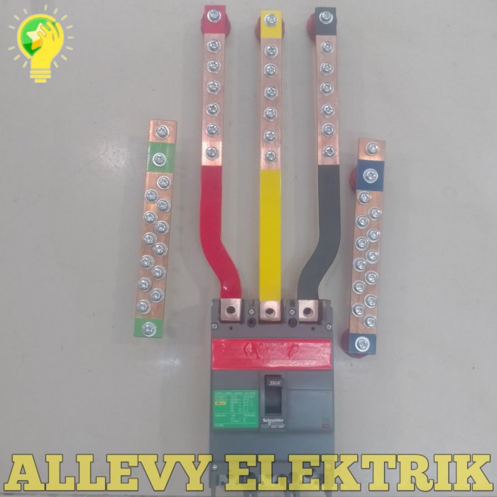 Jual Sepaket Busbar 3X20 Rstn Ground Max 250A Bestseller Insulator ...