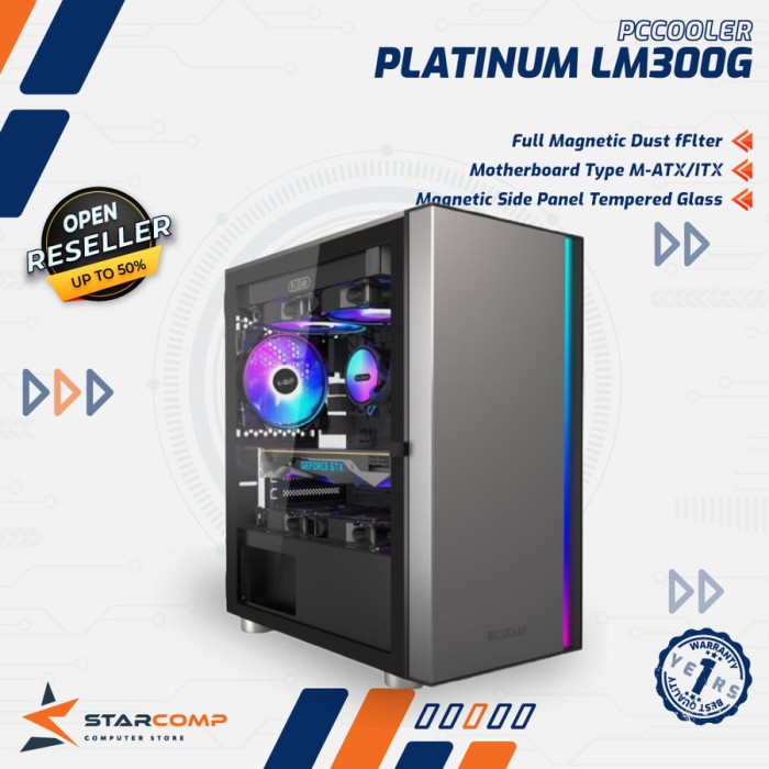 Jual Casing PCCOOLER Platinum LM300 - Micro ATX Gaming Case | Shopee ...
