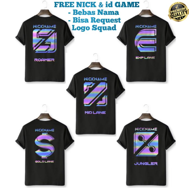 Jual Kaos T-shirt Game Mobile Legend Motif Baru Allrole Baju MLBB ...