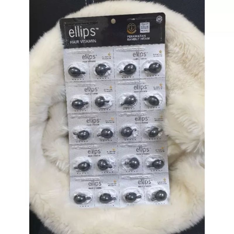 Jual ELIPS PRO KERATIN VITAMIN RAMBUT 20 BUTIR ( HITAM ) | Shopee Indonesia