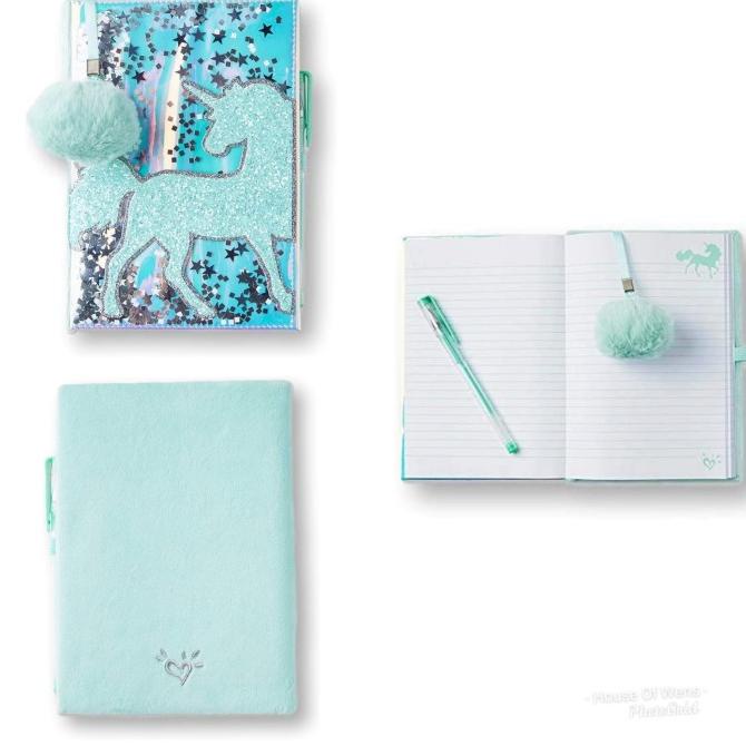 Jual TER-UPDATE JUSTICE SHAKY GLITTER UNICORN DIARY WITH PEN - DIARY ...