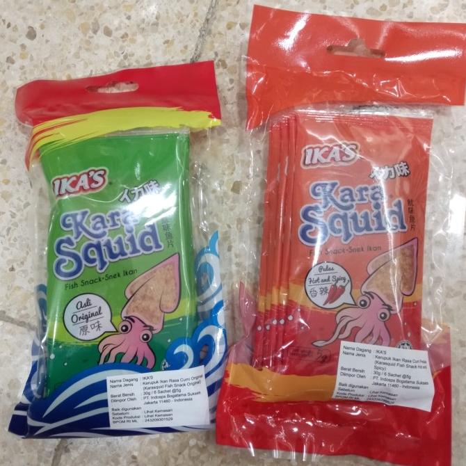 Jual #####] Fish Snack Ika's Karasquid 30 gram / 6 sacchet @5gram ...