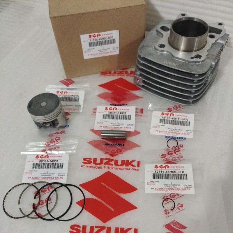 Jual Cylinder Block blok seker Seher + Piston kit Set Suzuki Smash Titan Original | Shopee Indonesia