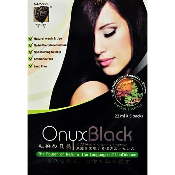 Jual MAYA ONYX HERBAL SHAMPOO BLACK /CAT RAMBUT HITAM 1BOX=5SACHET/ PER ...