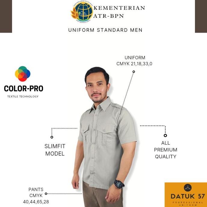 Jual Terbaik Seragam Kemeja Pdh Kementerian Atr Bpn Standard Pria ...