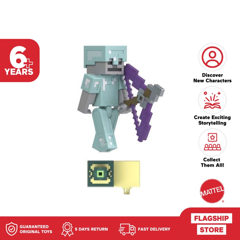Jual Minecraft Build a Portal Armored Skeleton Figure - Mainan Action ...