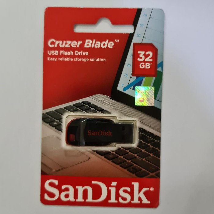 Jual NEW SERIES FLASHDISK SANDISK CRUZER BLADE 32GB ORIGINAL TERBARU ...