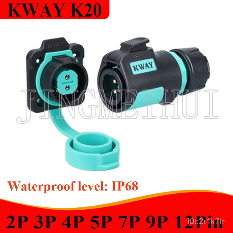 Jual &KWAY K20 1Pcs Waterproof IP68 Aerial Fixed Removable Male Plug ...