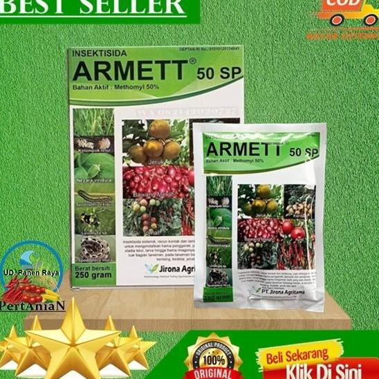 Jual Insektisida ARMETT 50SP 100gr Bahan Aktif Metomil 50% Pembasmi ...