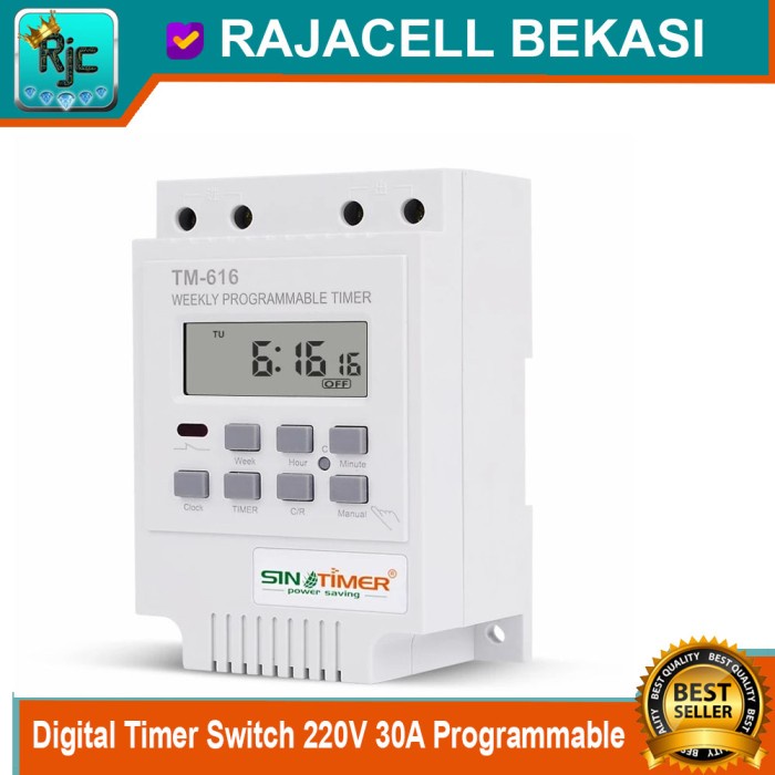 Jual TERLARIS Digital Timer Switch 220V 30A Programmable Saklar 28waktu ...