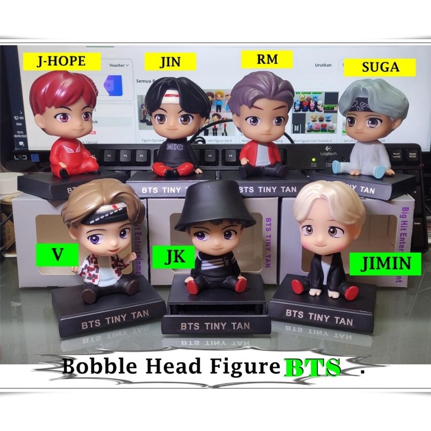 Jual TerpopulerUu1U5 Bobble Head Kepala Goyang BTS Tinytan Drop mic ...