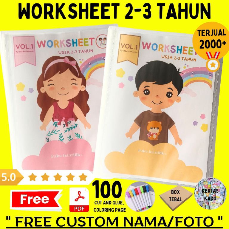 Jual Stok Terbaru.. [Vol.1] 50 Halaman Print out + FREE CUSTOM NAMA ...