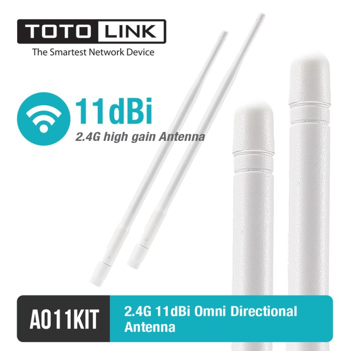 Jual Antenna 11dBi Omni Directional 2.4G - TOTOLINK A011KIT | Shopee ...