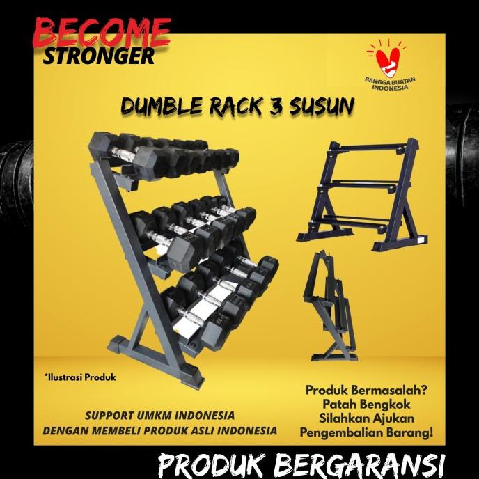 Jual Rak Rack Dumble Dumbel Barbel 3 Susun Alat Perlengkapan Home ...