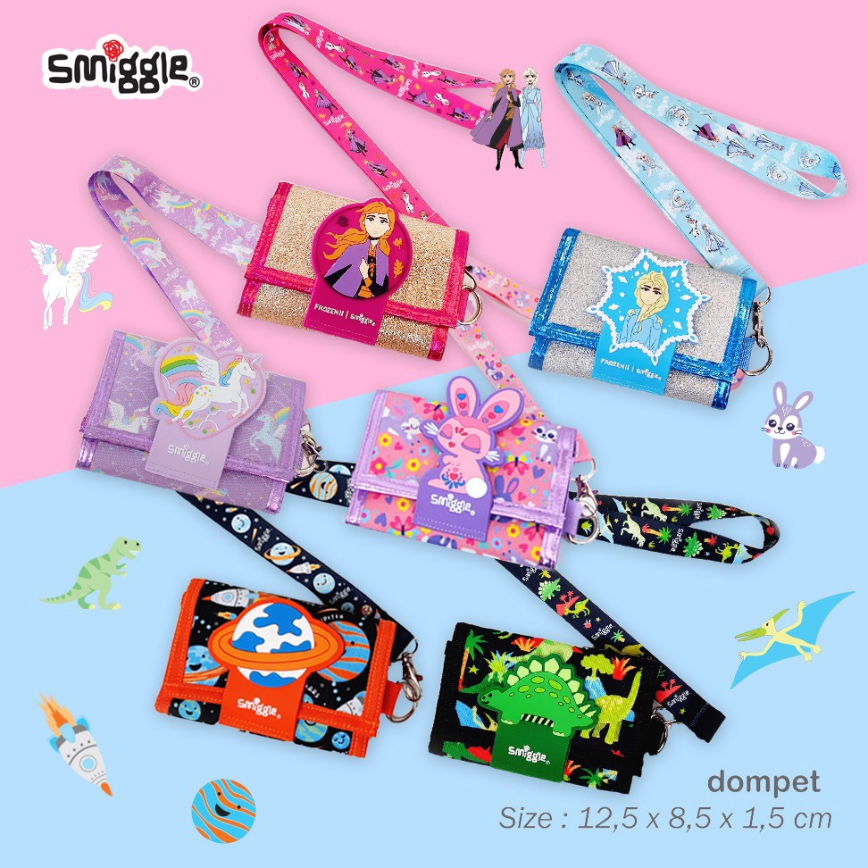 Jual MLHF9498 SMIGGLE wallet dompet anak lanyard/dompet lipat 3 anak ...