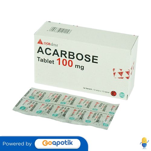 Jual ACARBOSE OGB DEXA MEDICA 100 MG BOX 100 TABLET | Shopee Indonesia
