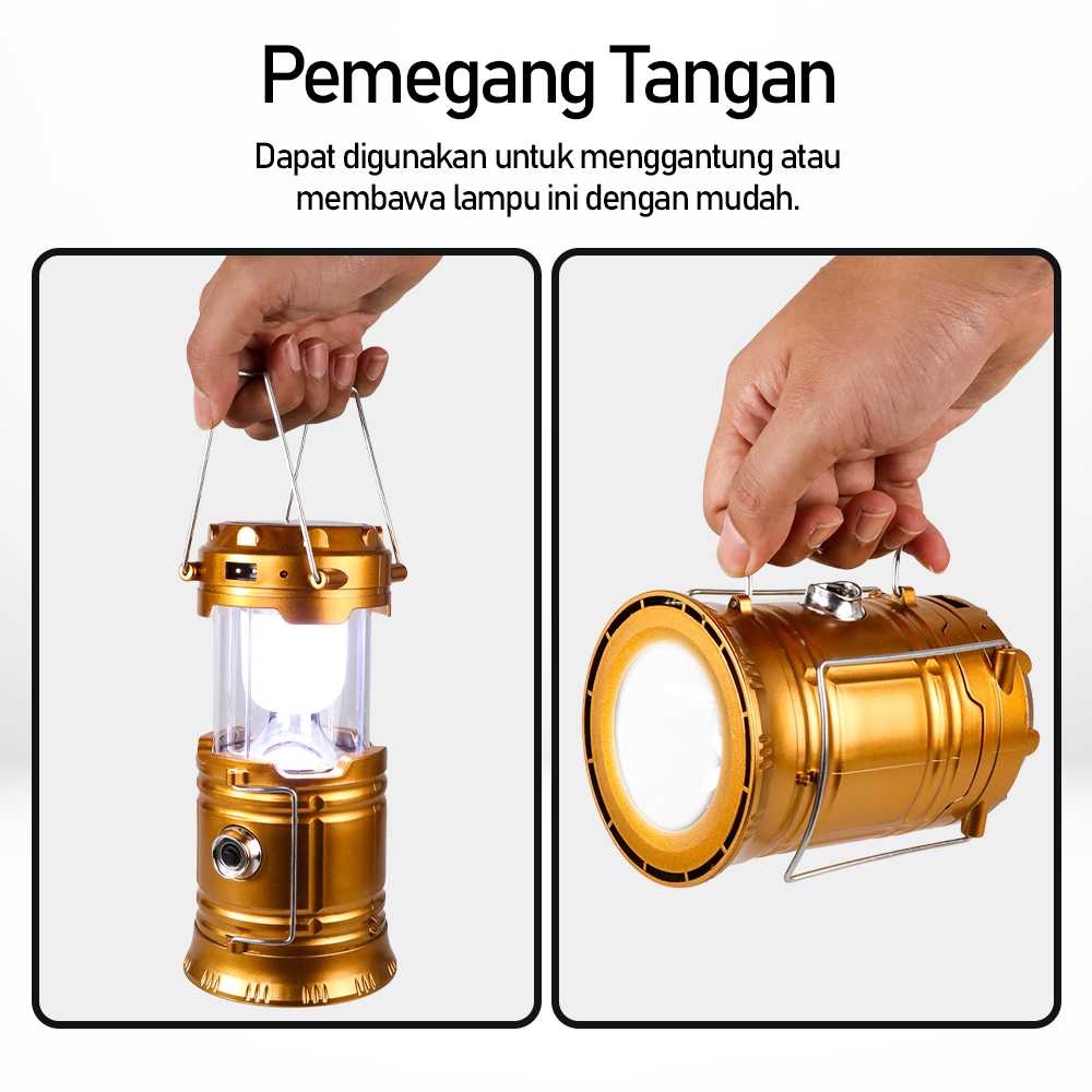 Jual Lampu Lentera Emergency Tenaga Solar Cell 12W / Lampu Lentera Tenda Camping Kemah Gunung ...
