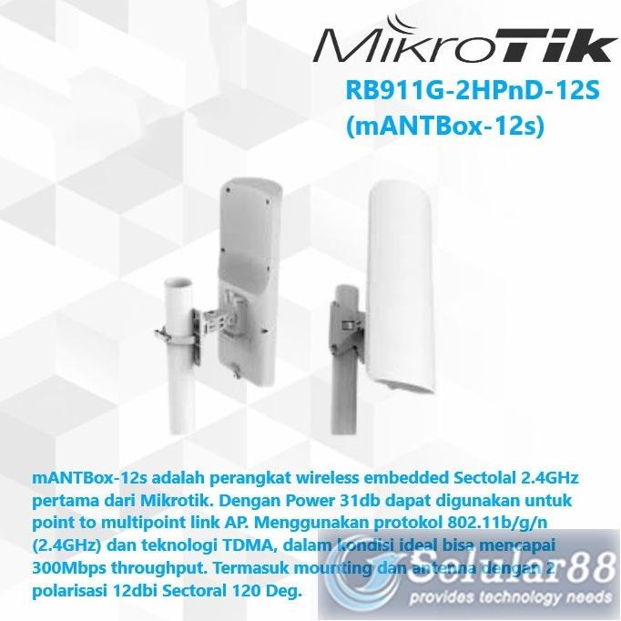 Jual Mikrotik Rb911G-2Hpnd-12S Embedded Sectoral 2.4Ghz Mimo Mantbox ...