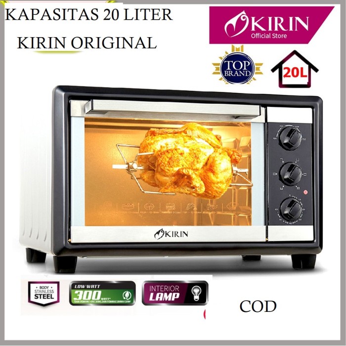 Jual OVEN KIRIN KBO 200 RAB/RA - 20 LITER - LOW WATT - BODY STAINLESS | Shopee Indonesia