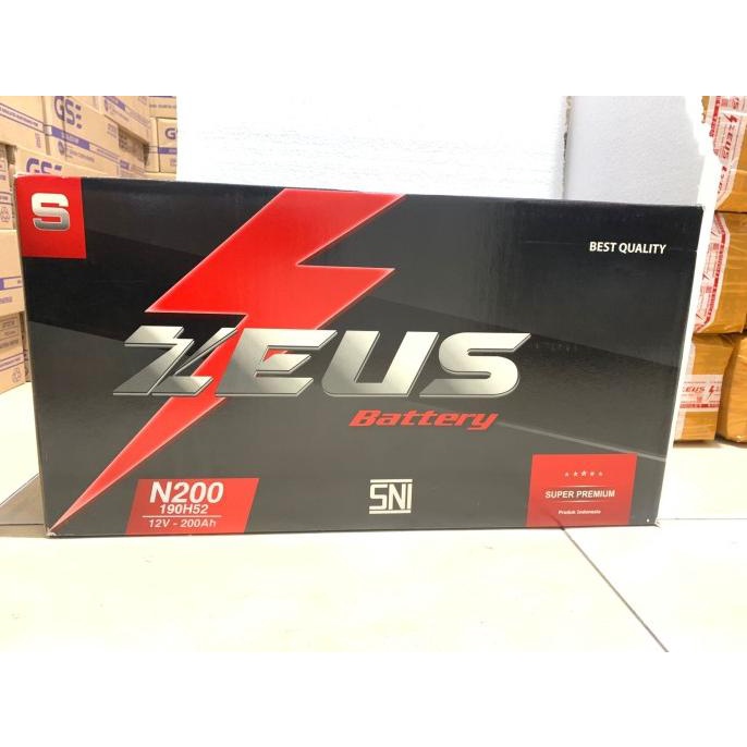 Jual Aki Zeus N200 (190H52R) Aki Basah 12v 200Ah | Shopee Indonesia