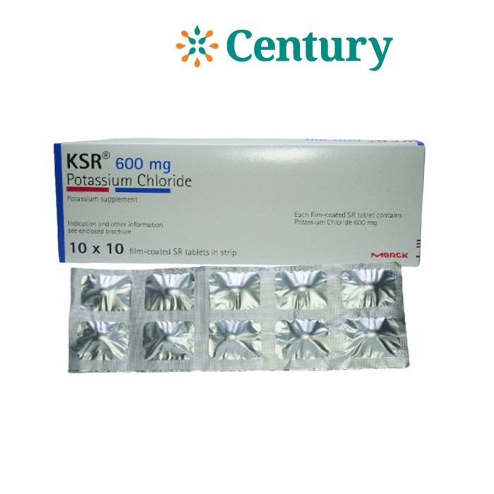 Jual KSR 600MG 1 STRIP 10 TABLET/TABLET KCL/KEKURANGAN KALIUM | Shopee ...