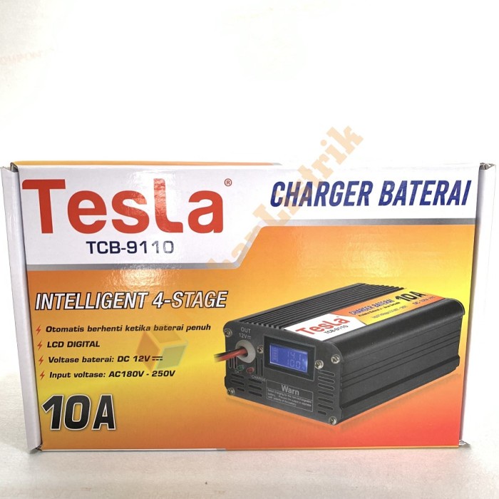 Jual Pengecas Aki Tesla 10 Ampere Charger Baterai Aki 10A 12V Batre ...