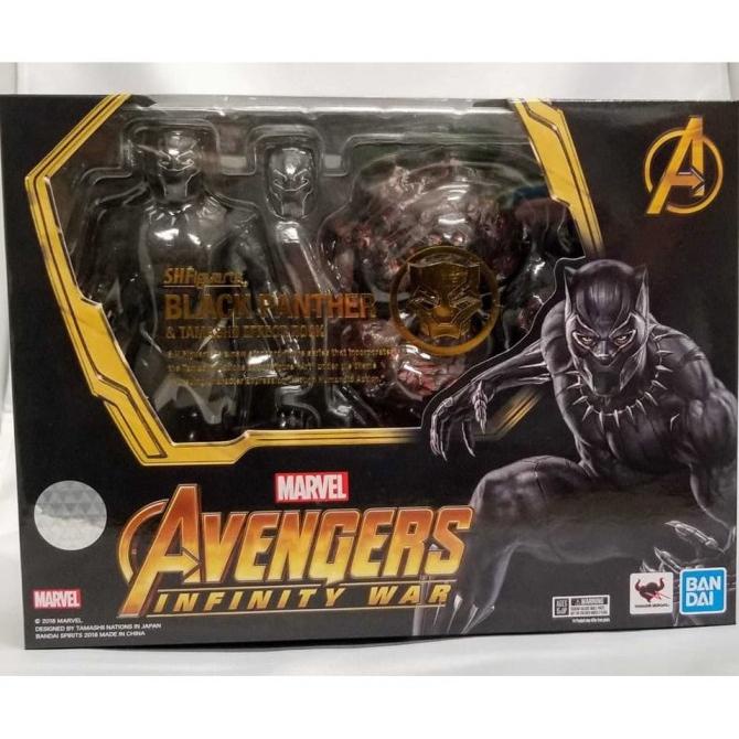 Jual SHF Black Panther and Tamashii Effect Rock Marvel Bandai Action ...