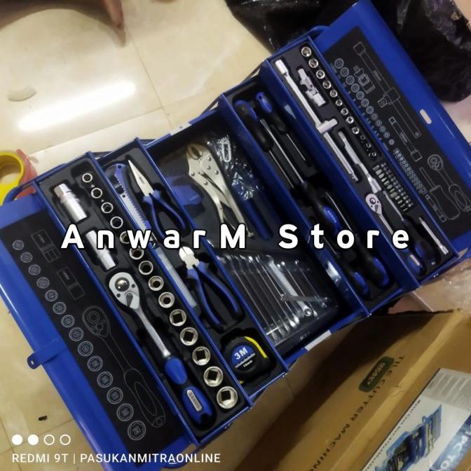 Jual Tool Kit Sands 91Pcs Set - Tool Box Plus Kunci-Kunci - Toolkit ...