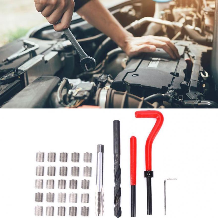Jual Discount 30Pcs Metric Thread Repair Kit M6 M8 Recoil Helicoil Car ...