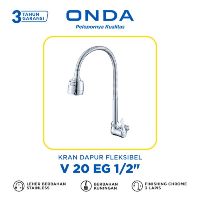 Jual KRAN ANGSA ONDA - KERAN CUCI PIRING DAPUR ANGSA FLEKSIBEL V 20 EG ...