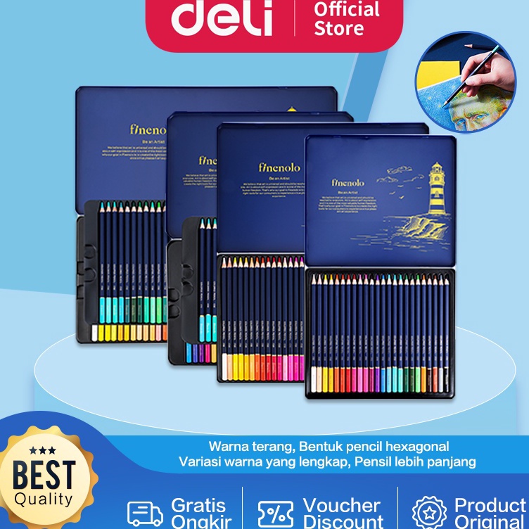 Jual Harga Khusus Deli Colored Pencil / Pensil Warna 24 36 48 72 Warna ...