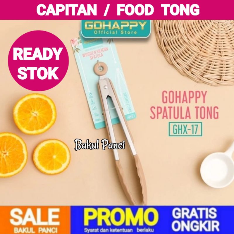 Jual CAPITAN SILICON - GOHAPPY FOOD TONG - FOODTONG - PENJEPIT PENCAPIT ...